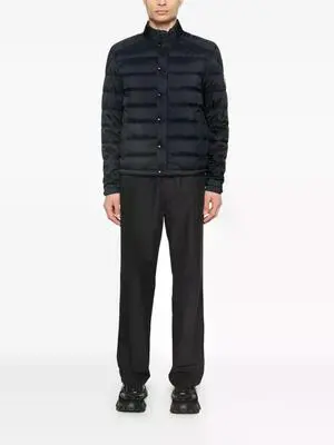 Moncler Quilted Down Jacket With Logo Patch