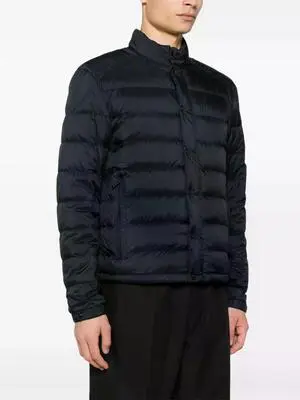 Moncler Quilted Down Jacket With Logo Patch