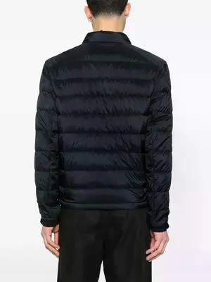 Moncler Quilted Down Jacket With Logo Patch