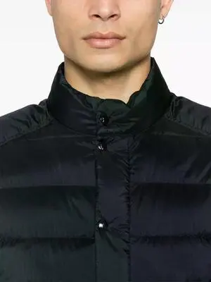 Moncler Quilted Down Jacket With Logo Patch