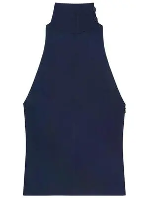COURREGES Sleeveless High Neck Top