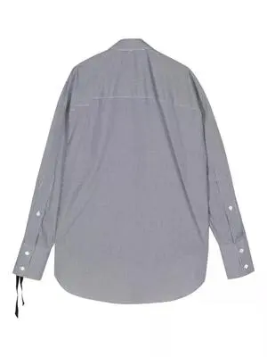MARINA YEE Check-print Draped Cotton Shirt