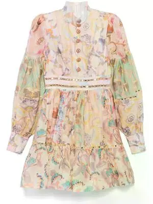 Zimmermann Illustration Mirror Mini Dress