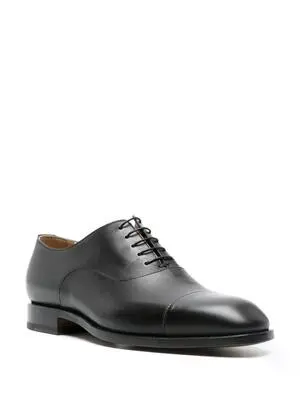 SCAROSSO Salvatore Leather Oxford Shoes - Black