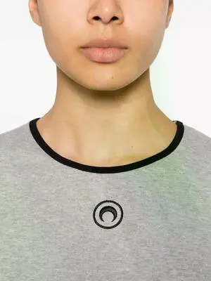 MARINE SERRE Crescent Moon Embroidered Cropped T-shirt