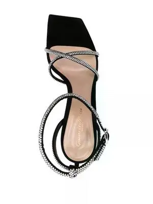 GIANVITO ROSSI Embellished Suede High Heel Sandals