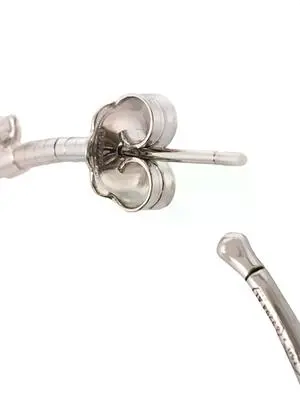 MATTIA CIELO 18kt White Gold Embellished Hoop Earrings
