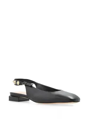 Agl Buckled Slingback Square Toe Shoes