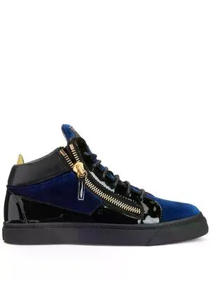 GIUSEPPE ZANOTTI Kriss High Top Sneakers With Zip Detail - Blue