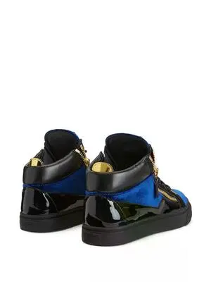 GIUSEPPE ZANOTTI Kriss High Top Sneakers With Zip Detail - Blue