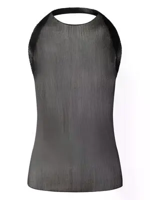 CIRCUS HOTEL Sheer Top - Black