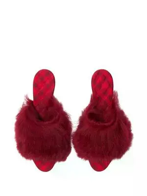 Burberry Jackie Shearling Sandals