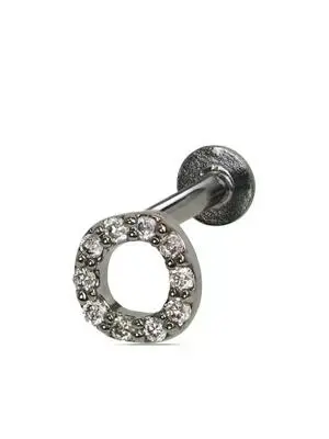LARK & BERRY 14kt White Gold Diamond Halo Earring
