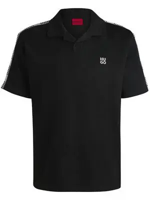 Hugo Logo-embroidered Polo Shirt - Black