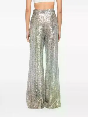 Elie Saab Gradient Sequinned Wide-leg Trousers