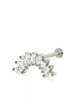 LARK & BERRY 14kt White Gold Diamond Stud Earring - Silver