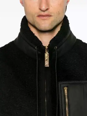 Moschino Faux Shearling Jacket With Paneled Detailing