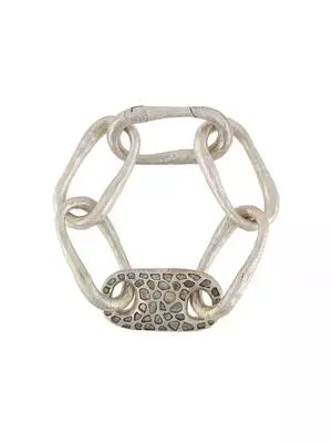 PARTS OF FOUR Sterling Medium Link Bracelet With Diamonds - Silver