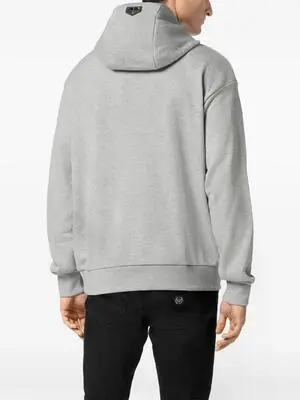 Philipp Plein Strass Hexagon Hoodie - Grey
