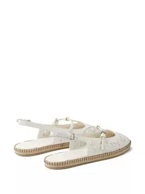 JIMMY CHOO Amiee Espadrilles With Side Buckle - White