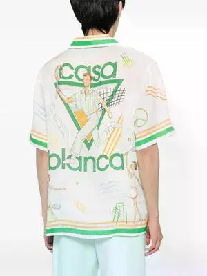 Casablanca Logo-print Linen Shirt