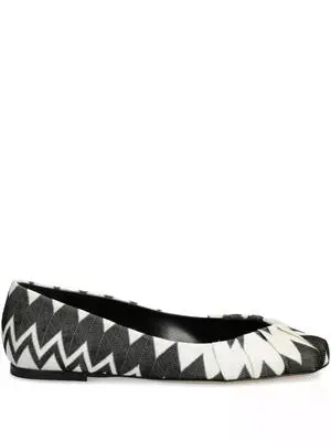 Missoni Zigzag-print Ballerinas - Black