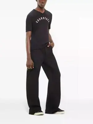 COURREGES Logo-print Mesh T-shirt