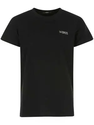 14BROS Printed Cotton T-shirt - Black