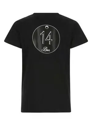 14BROS Printed Cotton T-shirt - Black