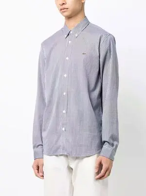 Lacoste Gingham-check Button-down Collar Shirt