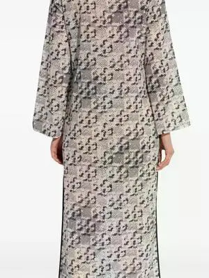 Tory Burch Printed Mandarin Collar Dress