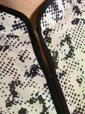 Tory Burch Printed Mandarin Collar Dress