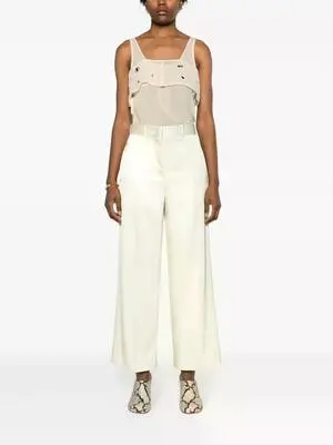 JIL SANDER High-rise Twill Palazzo Trousers