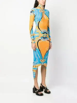 PATOU Jacquard Open Back Dress