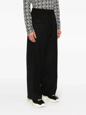 Y3 Wide-leg Trousers With Drawstring Waist