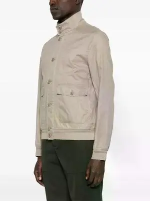 DUNO Sand Beige Stand-up Collar Jacket
