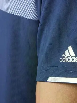 Adidas Climachill Heather Block Golf Polo Shirt - Blue