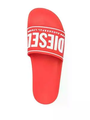 DIESEL® Logo Embossed Rubber Slides