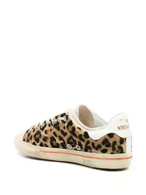 HIDNANDER Starless Leopard Print Lace-up Sneakers