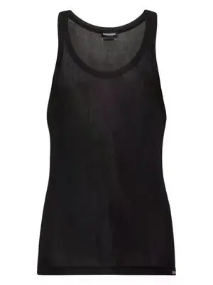 Dsquared2 Logo Plaque Sleeveless Top - Black