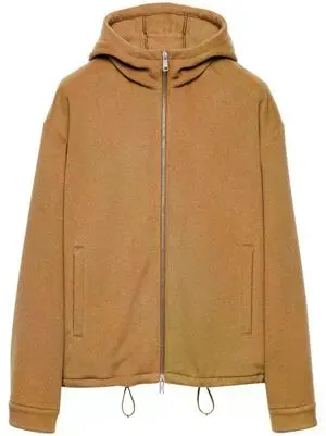 Prada Camel Hair Hoodie Jacket