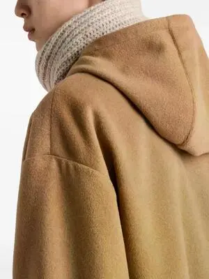 Prada Camel Hair Hoodie Jacket