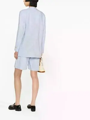 Kenzo Logo-patch Buttoned Linen Blazer