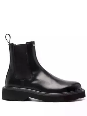 Kenzo Calf Leather Chelsea Boots - Black