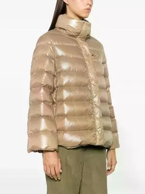 FAY Down Puffer Jacket With Funnel Neck And Glossy Finish