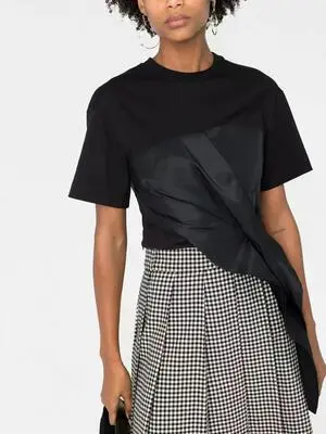 Alexander McQueen Ruched Detail Asymmetric T-shirt