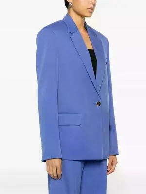 Attico Single-breasted Wool Blazer - Blue