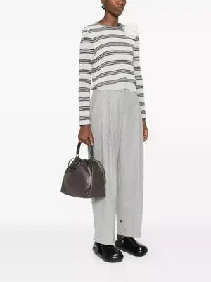 Brunello Cucinelli Smooth Grain Leather Bucket Bag With Monili Chain Detail
