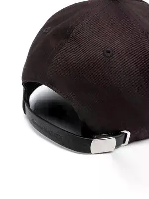 Alexander McQueen Embroidered-logo Cotton Cap - Black