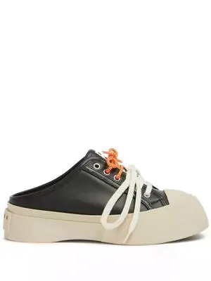 Marni Leather Pablo Lace-up Sabots - Black